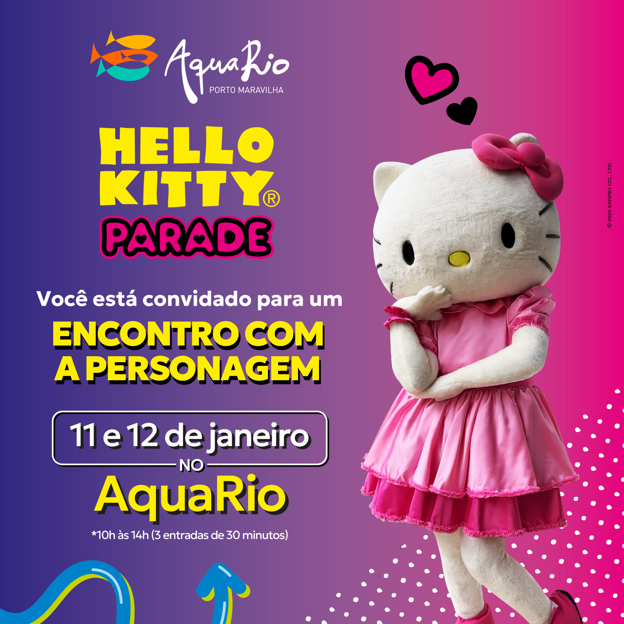 Hello Kitty Parade no AquaRio: super novidade no Rio!